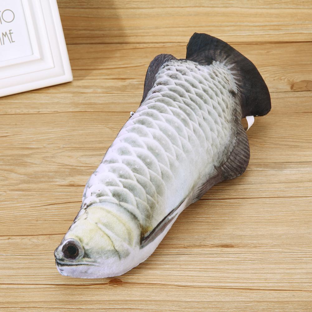 Buy Cat Catnip Doll Realistic Plush Electric Fish USB Charging Pets ...