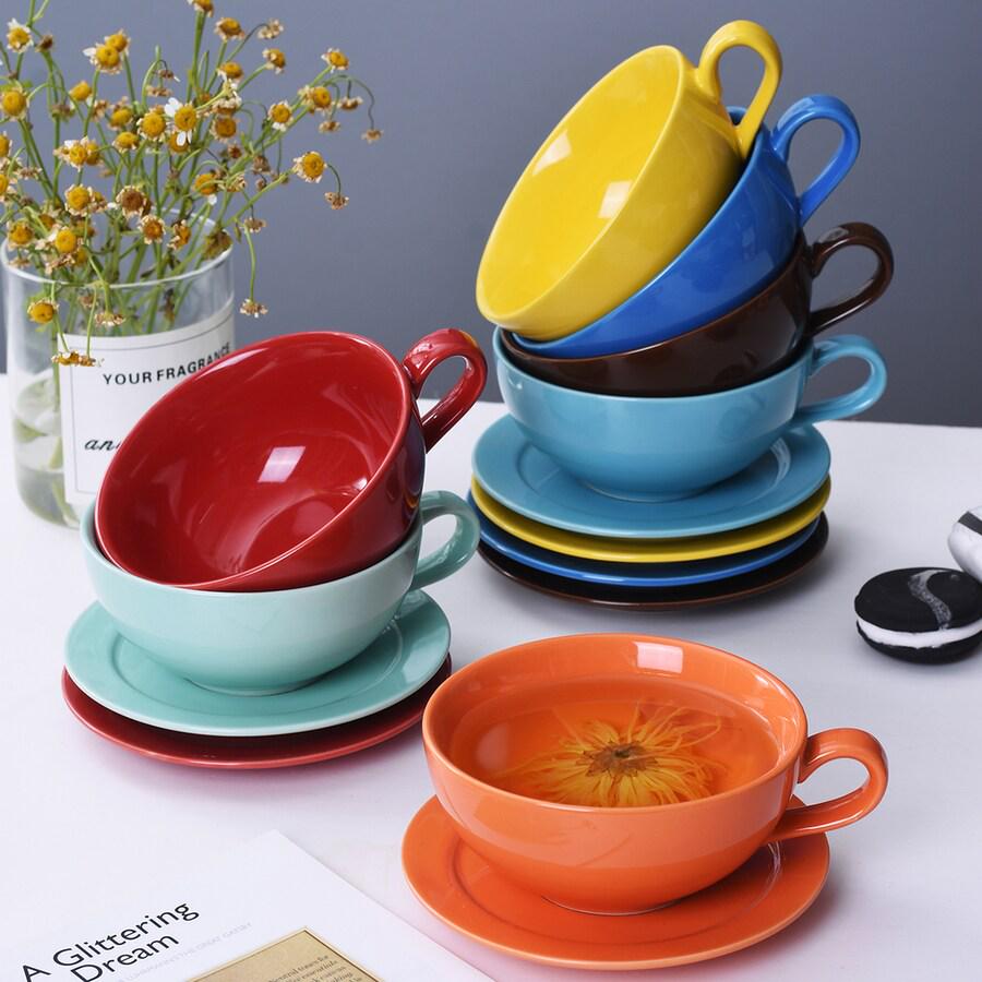 Buy 250ml High-grade Ceramic Cups Coffee Cup Sets Simple European Style ...