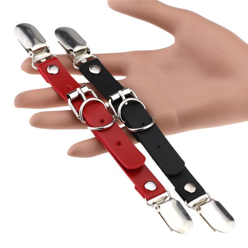 Buy 2 Pu Leather Leg Garter Straps Thigh High Stockings Corset Belt ...