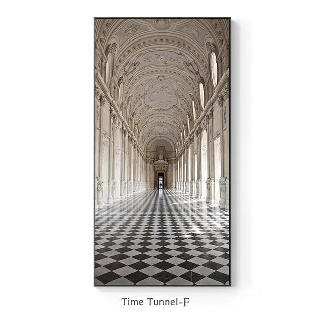 Buy Modern Building Space Canvas Painting Abstract Extended Space ...