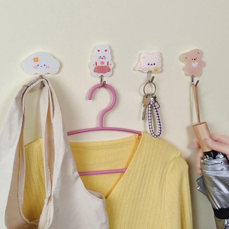 Cartoon Wall Hook Heavy Self Adhesive Hook Cute Sticker Hook Storage ...