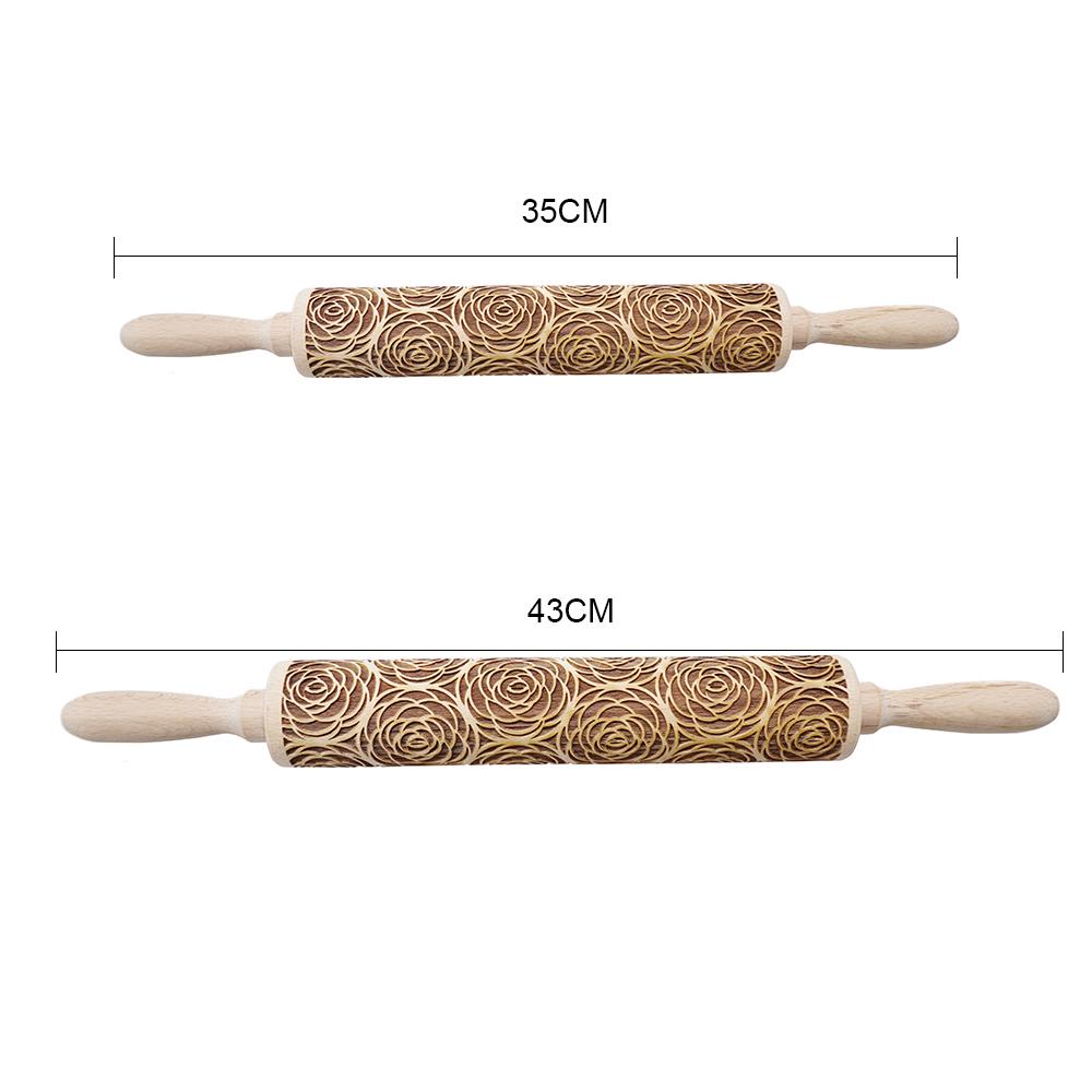 Buy Upgrade Christmas Rolling Pin Engraved Carved Mold Embossed Rolling ...