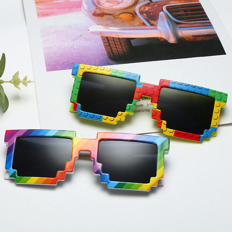Buy Rainbow Mosaic Sunglasses Color Run Sunglasses Color Running ...