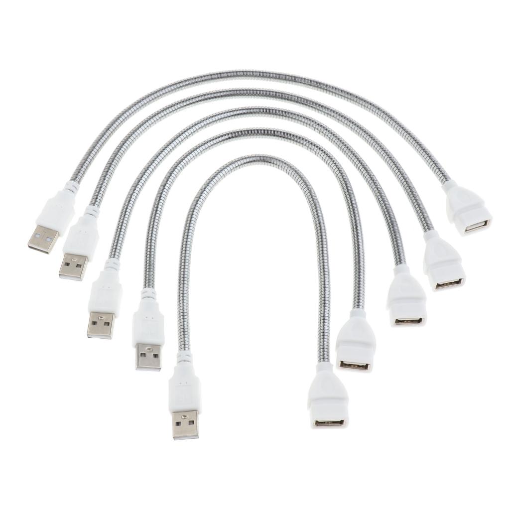 5 Pcs USB Night Light Extension Cord Connector Line Wire Black uygun ...