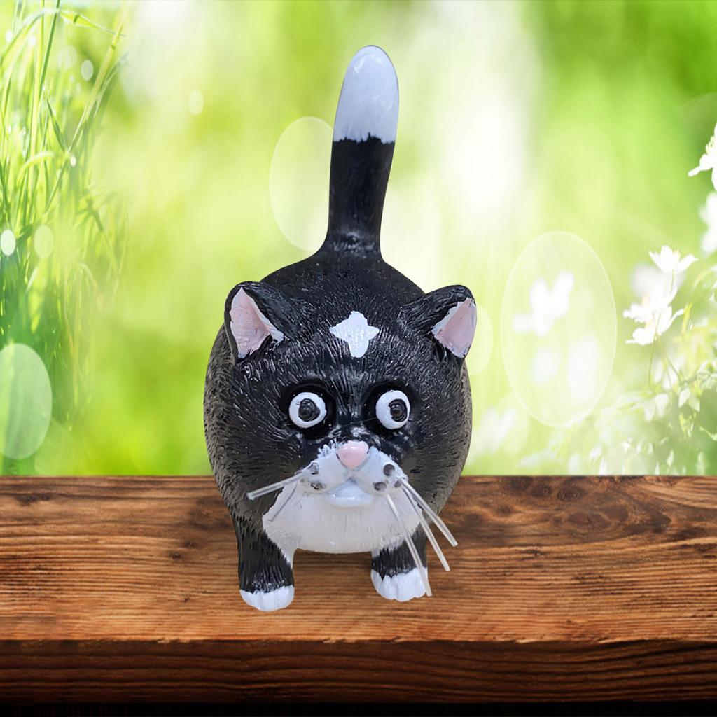 Buy Christmas Tail Cat Tail Erected Mini Micro Cat Decoration Resin ...