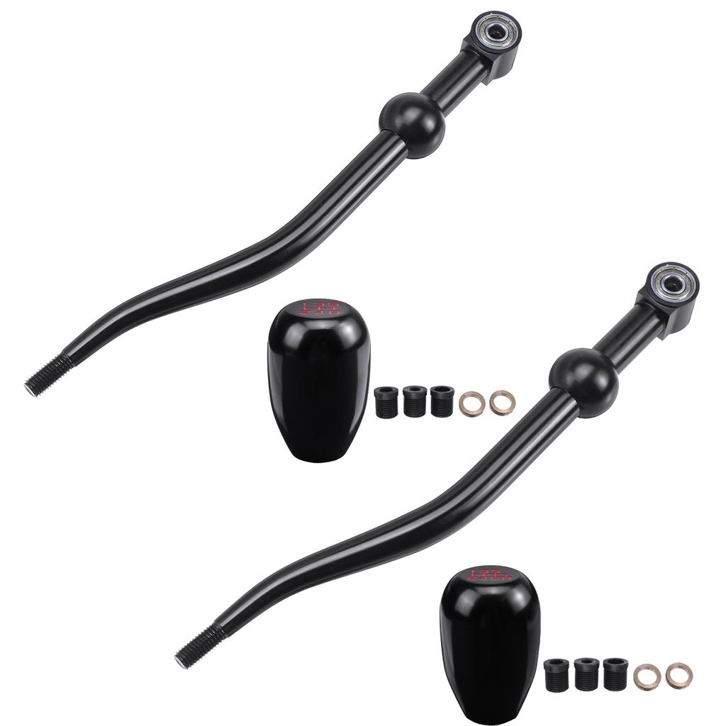 Buy 5/6 Speed Gear Shift Knob Head Stick Dual Bend Short Shifter For ...