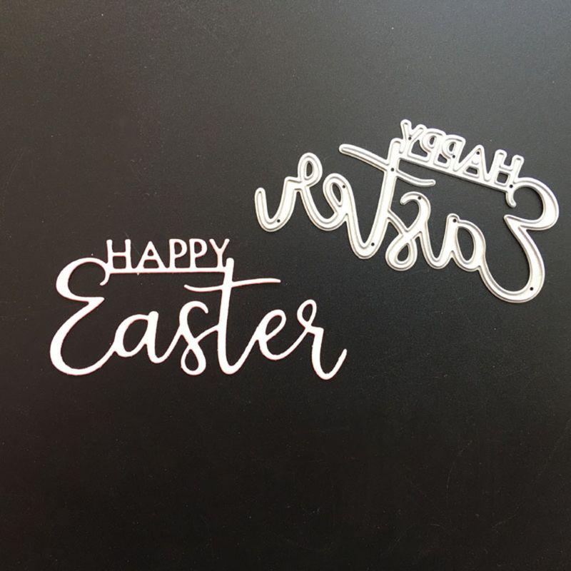 Buy Happy Easter Metal Cutting Dies Stencil Scrapbooking DIY Album ...