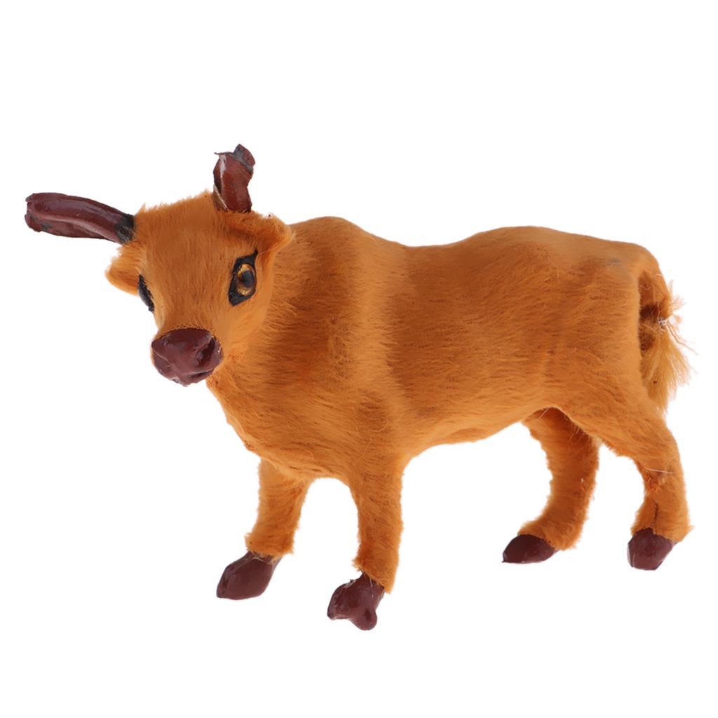 Buy Handcraft Simulated Cow Toy Farm Animal Figurines Indoor Desktop ...