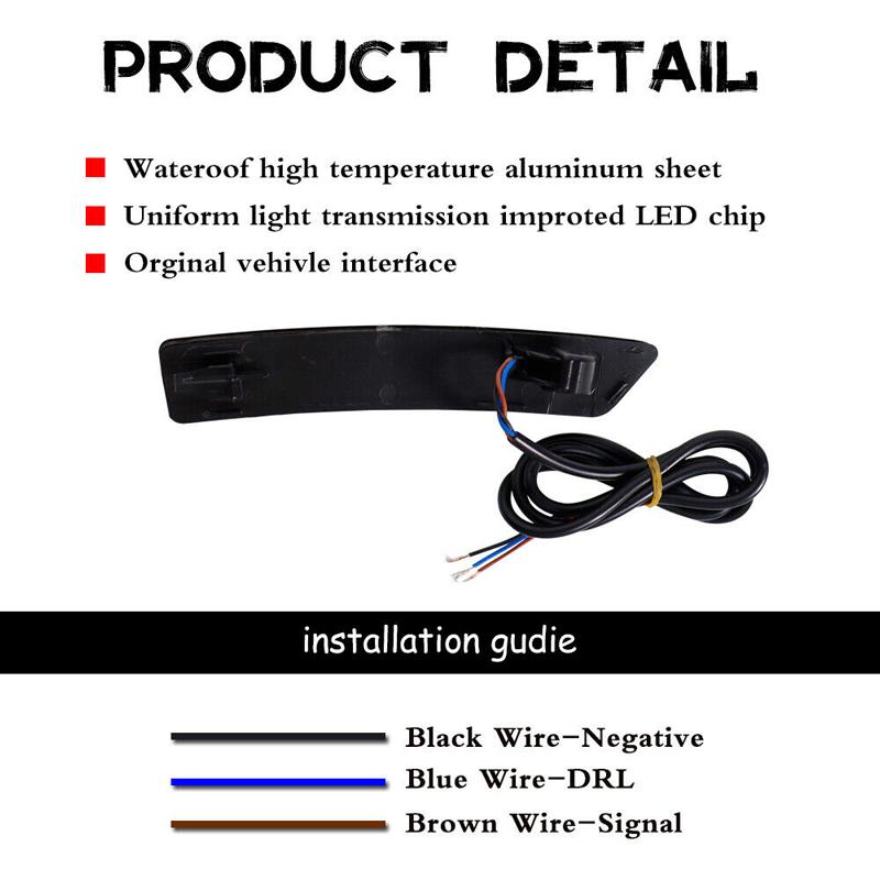 Buy LED White DRL Front Amber Side Marker Signal Lamp For 2016-2022 Lincoln Nautilus MKX at ...