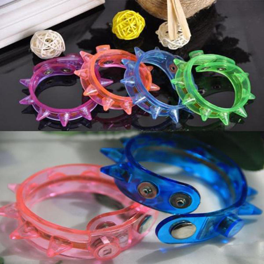 Buy Flashing Led Rivet Party Bracelet Wristband Dance Disco Bangle ...