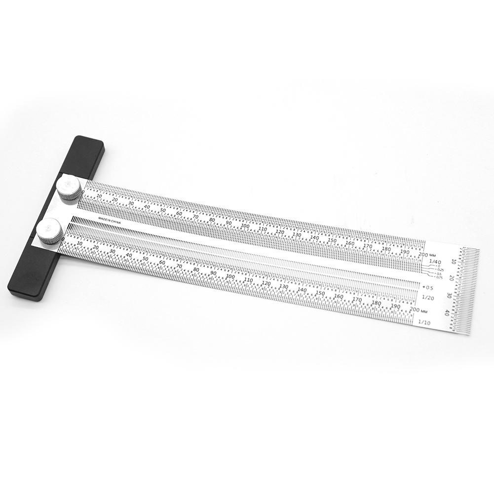 Buy T-type Ruler Right Angle Ruler Woodworking Scribe Drawing Mark Line ...