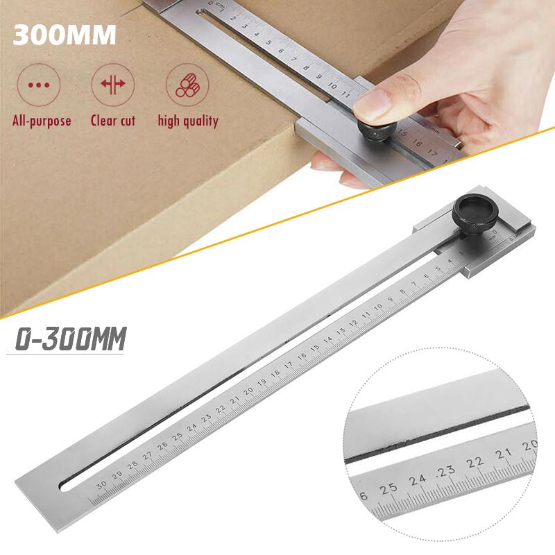 Buy PDTO 300mm Flat Slider Surface Marking Scribing Ruler Woodworking ...