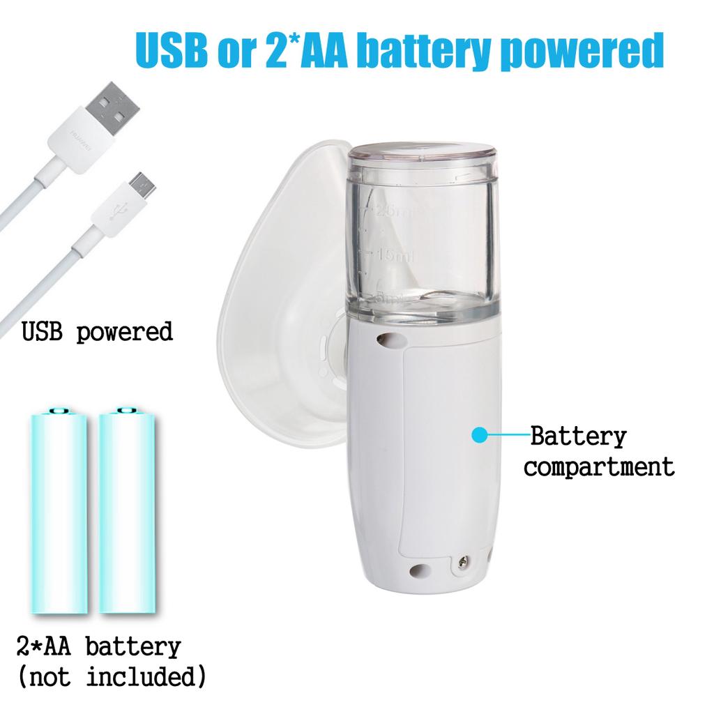 Buy Portable USB Rechargeable/Battery Powered Mini Nebulizer Handheld ...