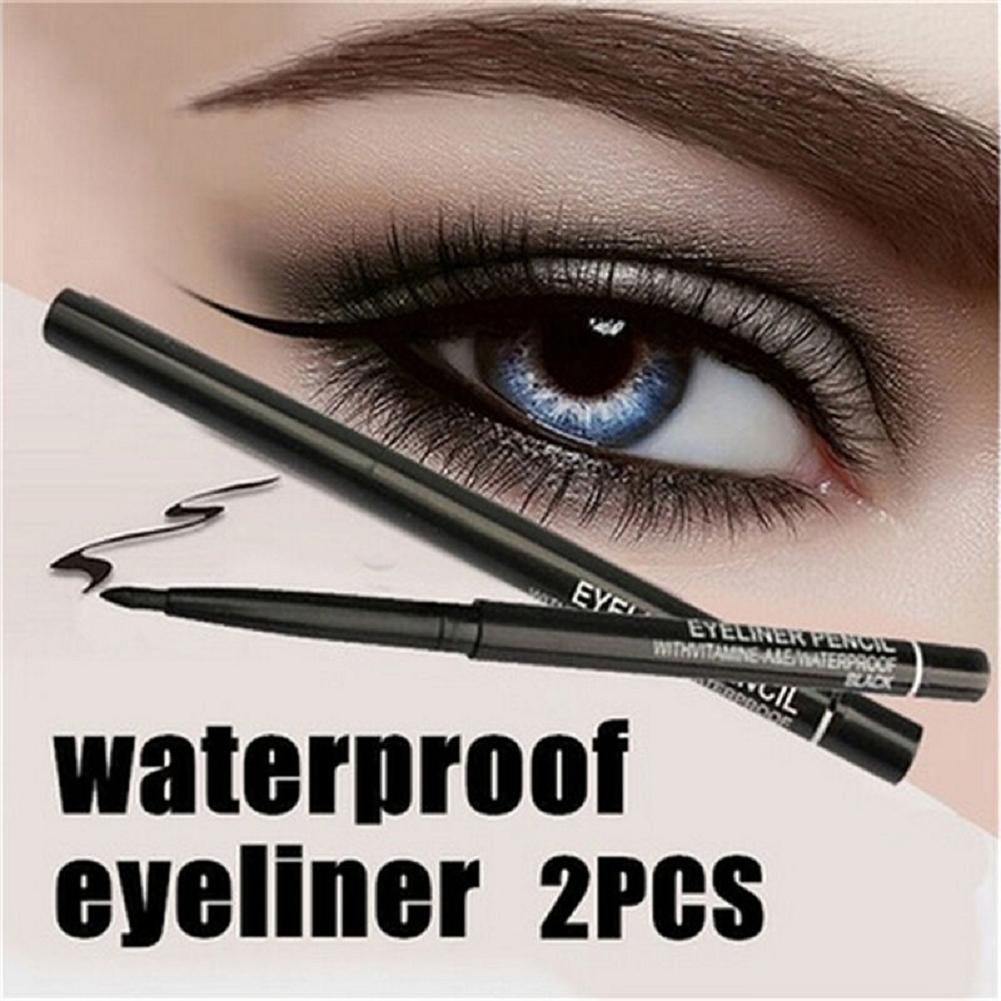 Buy Eyeliner pencil black + brown eye makeup waterproof eyebrow beauty ...