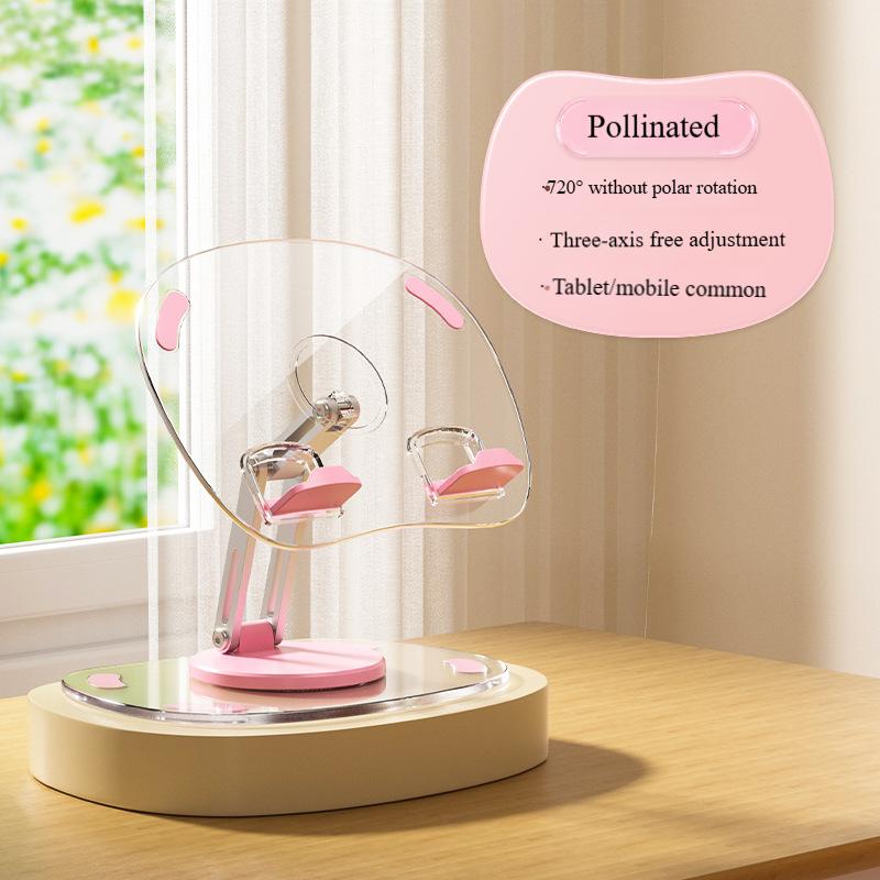 Cheap Creative Transparent Flat Bracket Rotating Aluminum Alloy Table ...