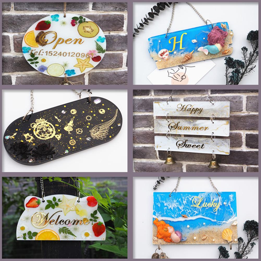 Buy Door Sign Silicone Resin Molds Odorless Reusable Wall Hanging Epoxy ...