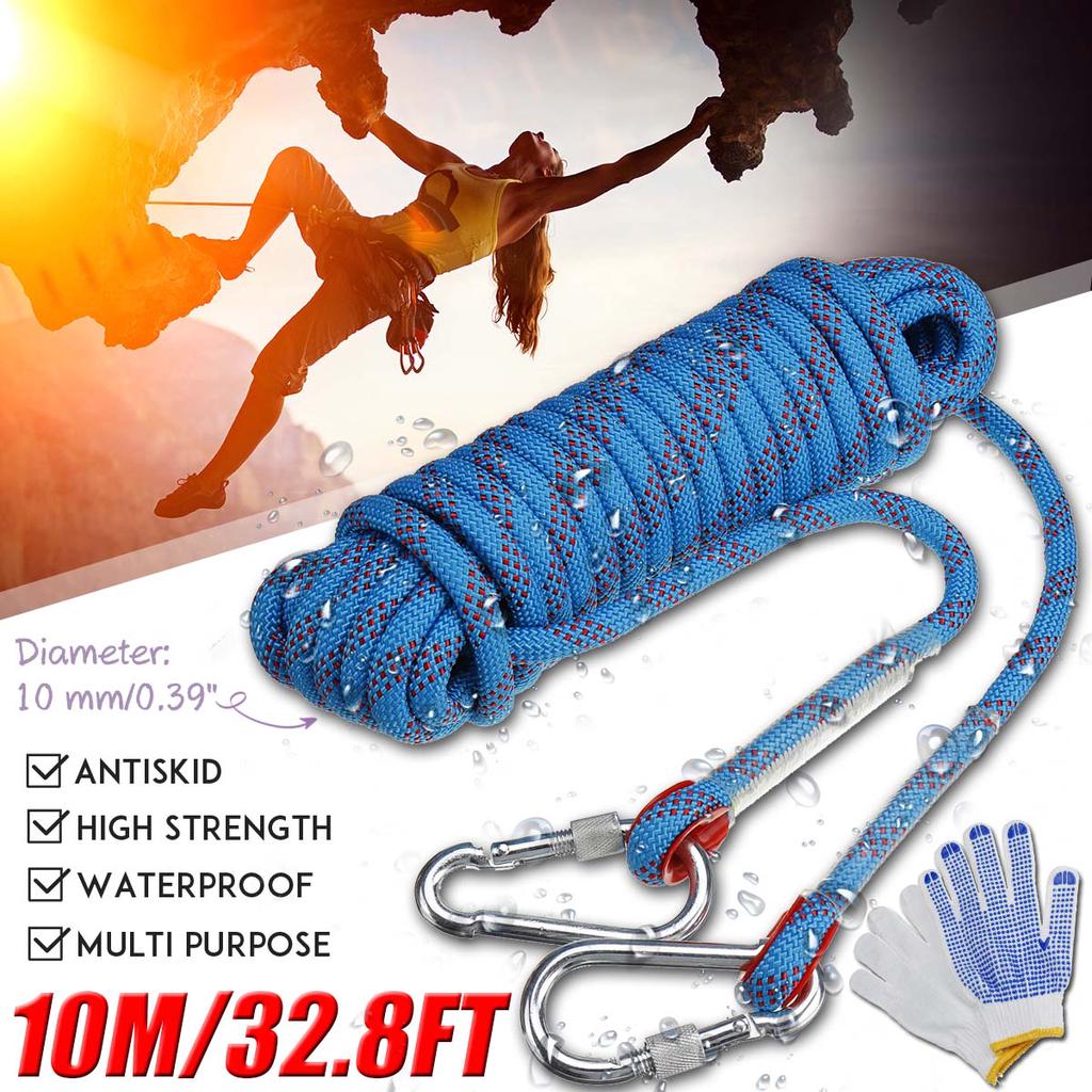 10mm/10M Tree Rock Climbing Safety Sling Cord Rappelling Rope Equipment ...
