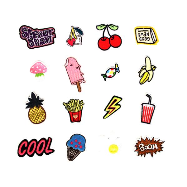 Buy 16pcs DIY Clothes Patches Stickers Embroidery Applique Decoration ...