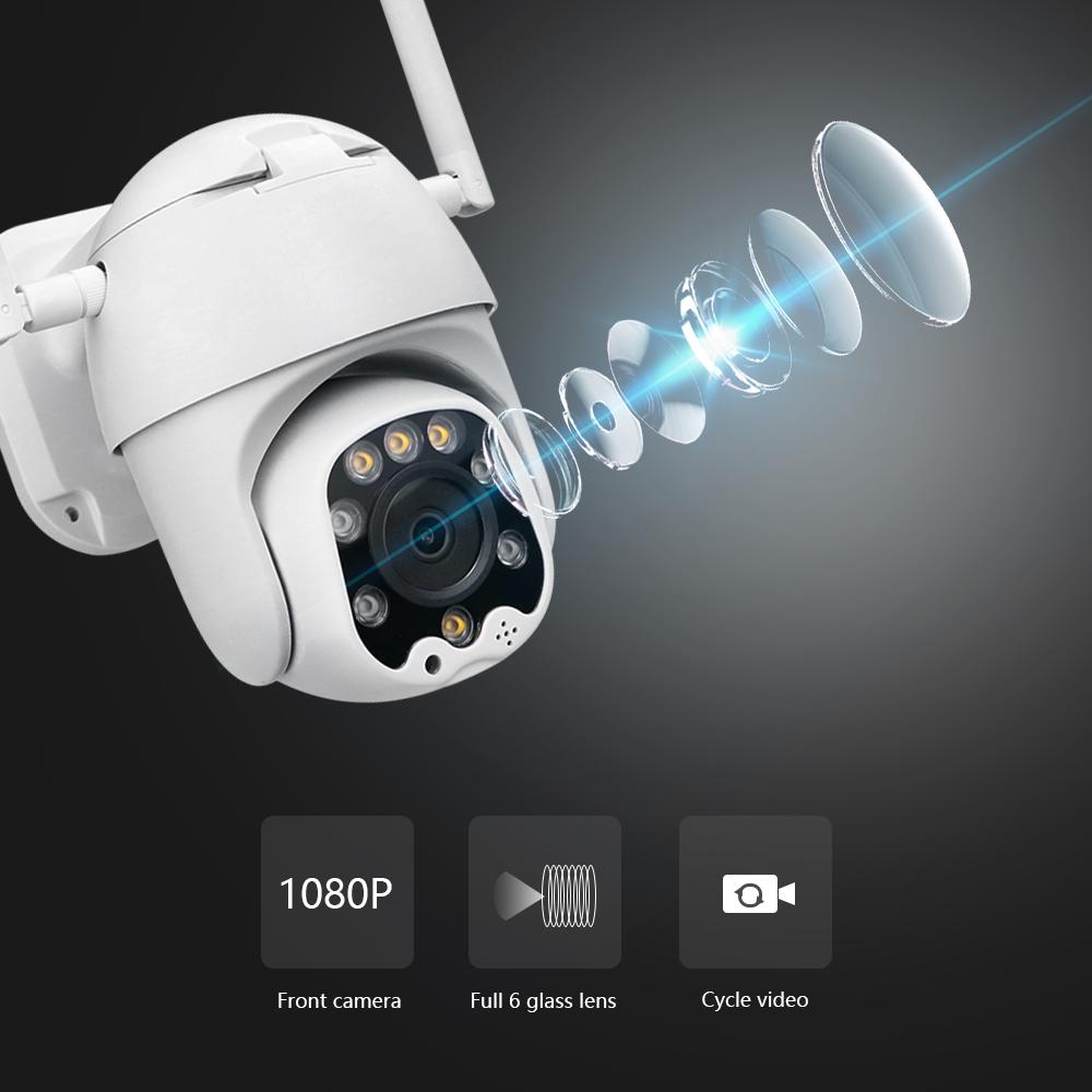 Buy 8LED HD 1080P 2MP Outdoor Surveillance Camera FullColor Night ...