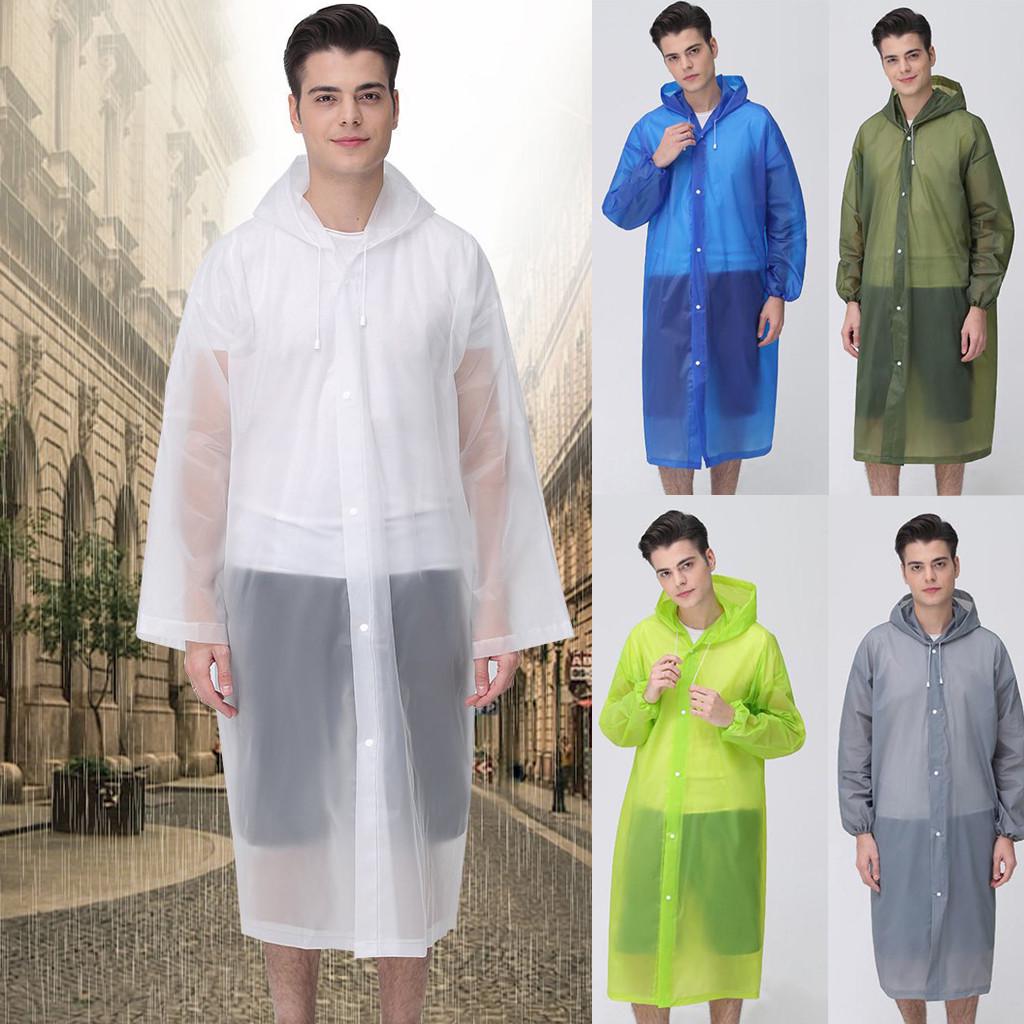 Buy Unisex Outdoor Travel Fashion Adult Raincoat Thick Transparent EVC ...