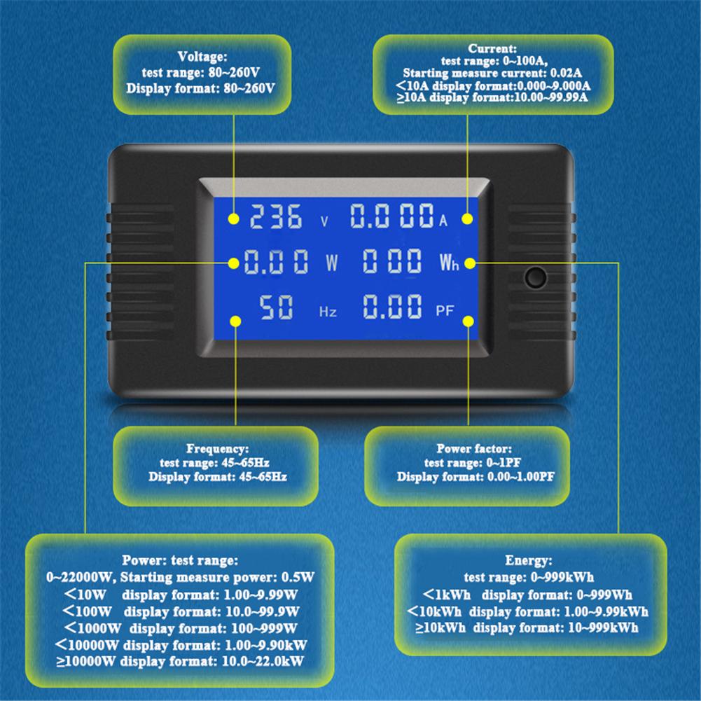 Buy PZEM-022 AC Digital Display Multimeter Power Monitor Voltmeter ...