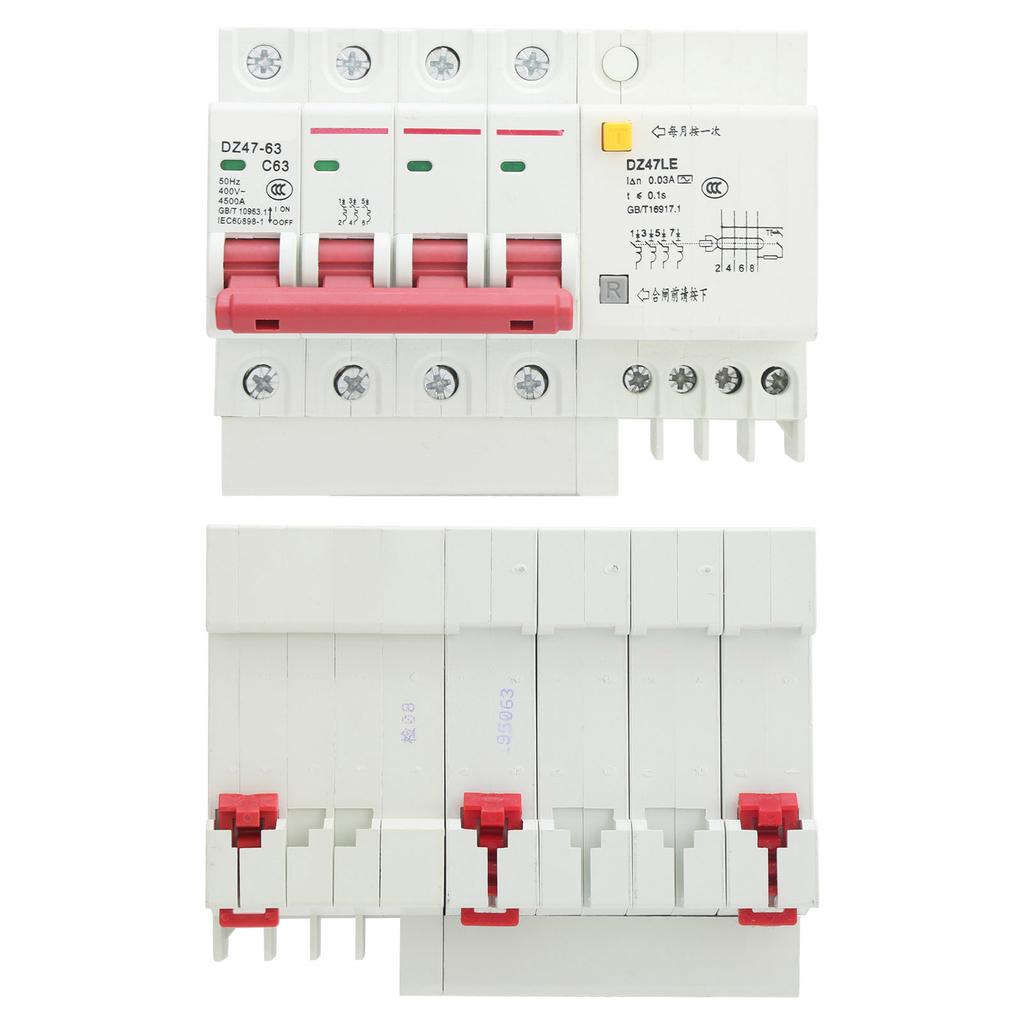 Buy DZ47LE‑63 4P 6‑63A Residual Current Circuit Breaker Leakage Protector Overload Protection at ...