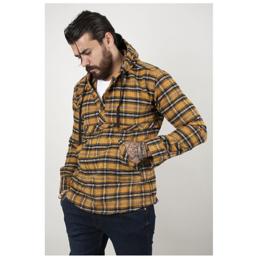 Buy DeepSEA Hooded Kangaroo Pocket Long Sleeve Lumberjack Shirt 2101213 ...