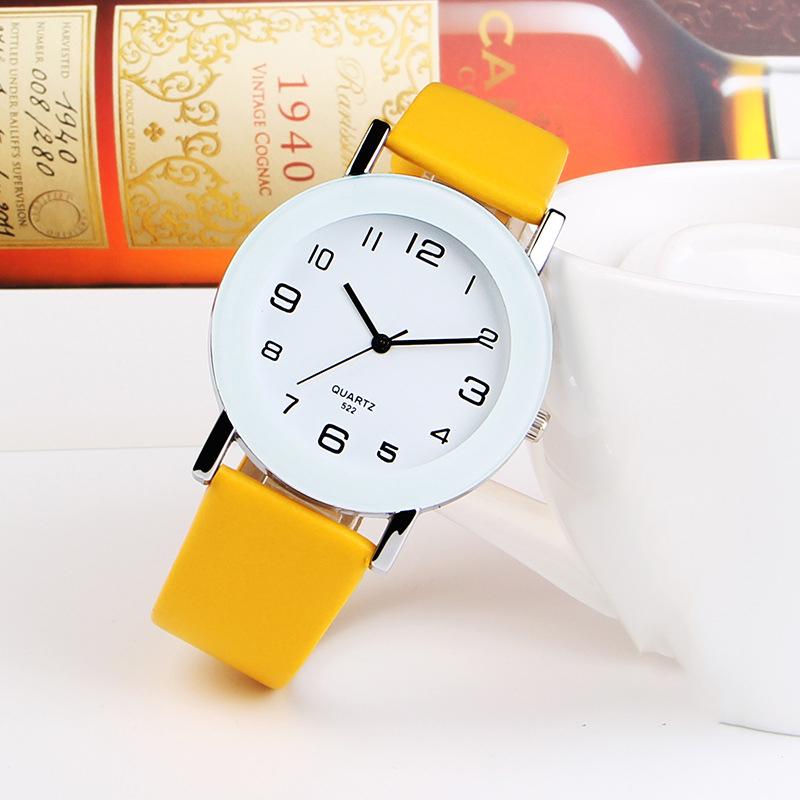Buy Fashion Simple Leather Watch Women Casual Analog Quartz Wrist ...