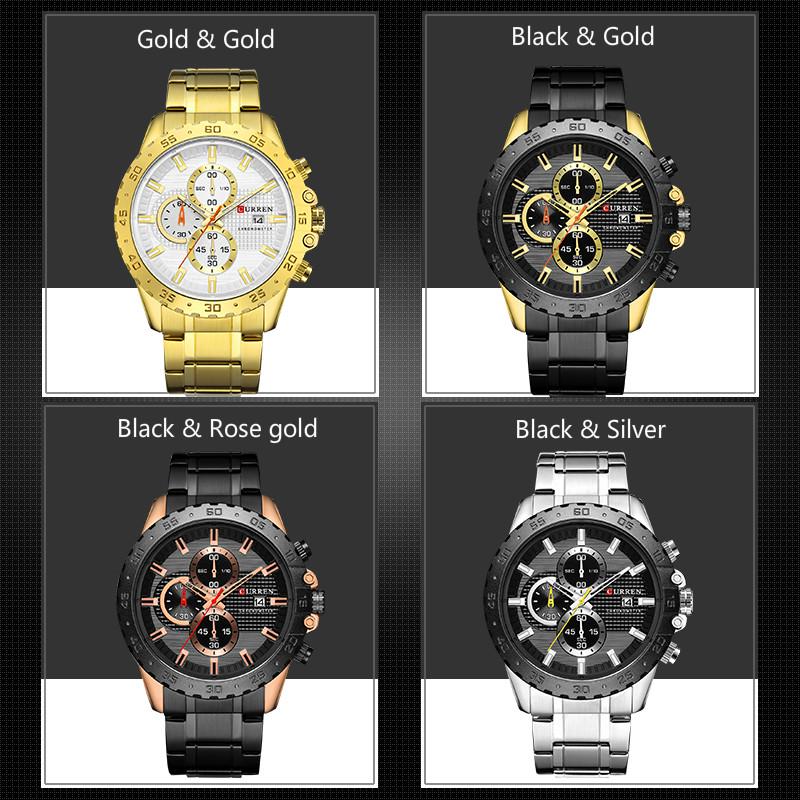 Buy Men Quartz Watches Brand Luxury Casual Stainless Steel Watch ...