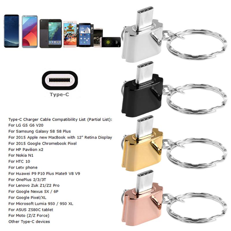 Buy Metal Type C Micro SD TF Memory Card Reader OTG Adapter Portable ...