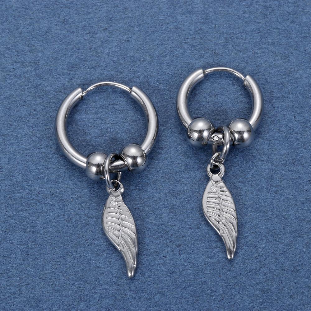 Buy Stainless Steel Non Pierced Piercing Earrings Dangle Drop Clip Hoop ...