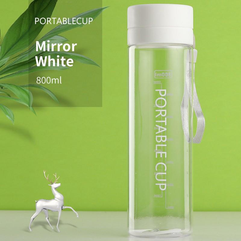 Buy 1Pc 600ml /800 Transparent Square Plastic Matte Water Cup Outdoor ...