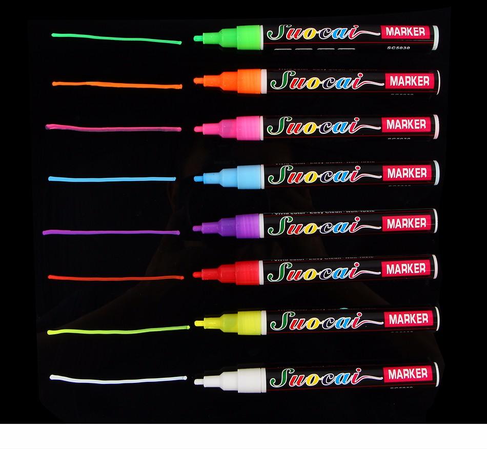 Buy 8 color Highlighter Liquid Chalk Marker Pens for School Art ...