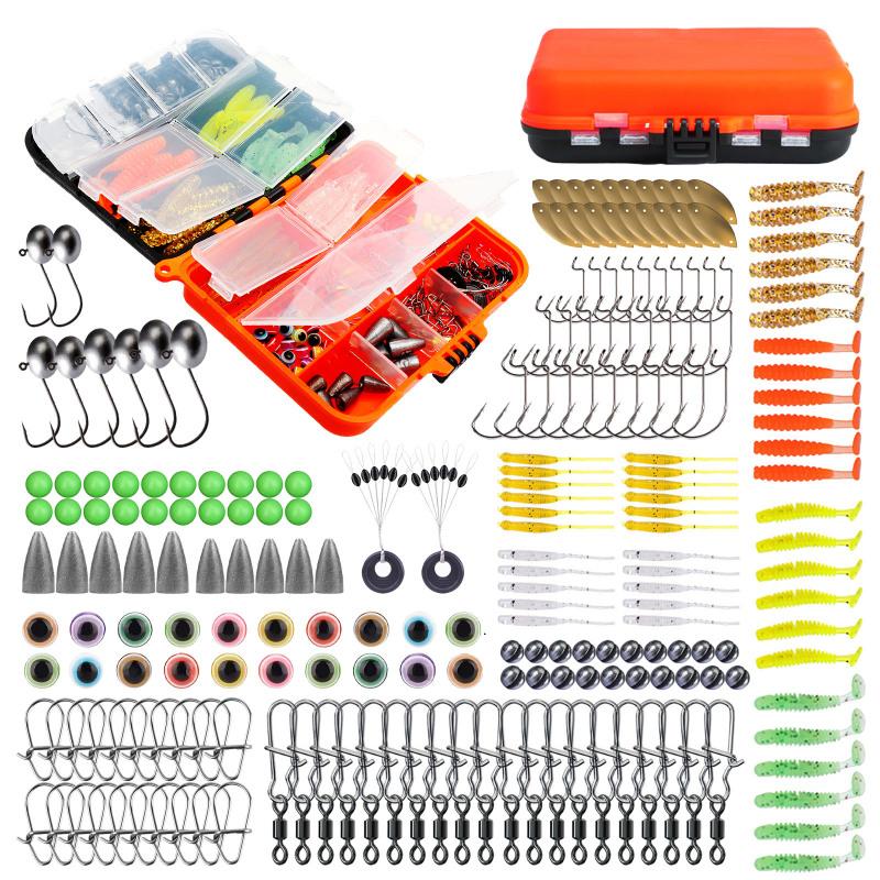 205pcs Fishing Lure Set Included Fishing Hooks Fishing Weights Fishing ...