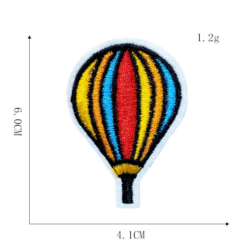 Buy 10Pc Hot Air Balloon Patch For Clothing Rainbow Iron On Embroidered ...