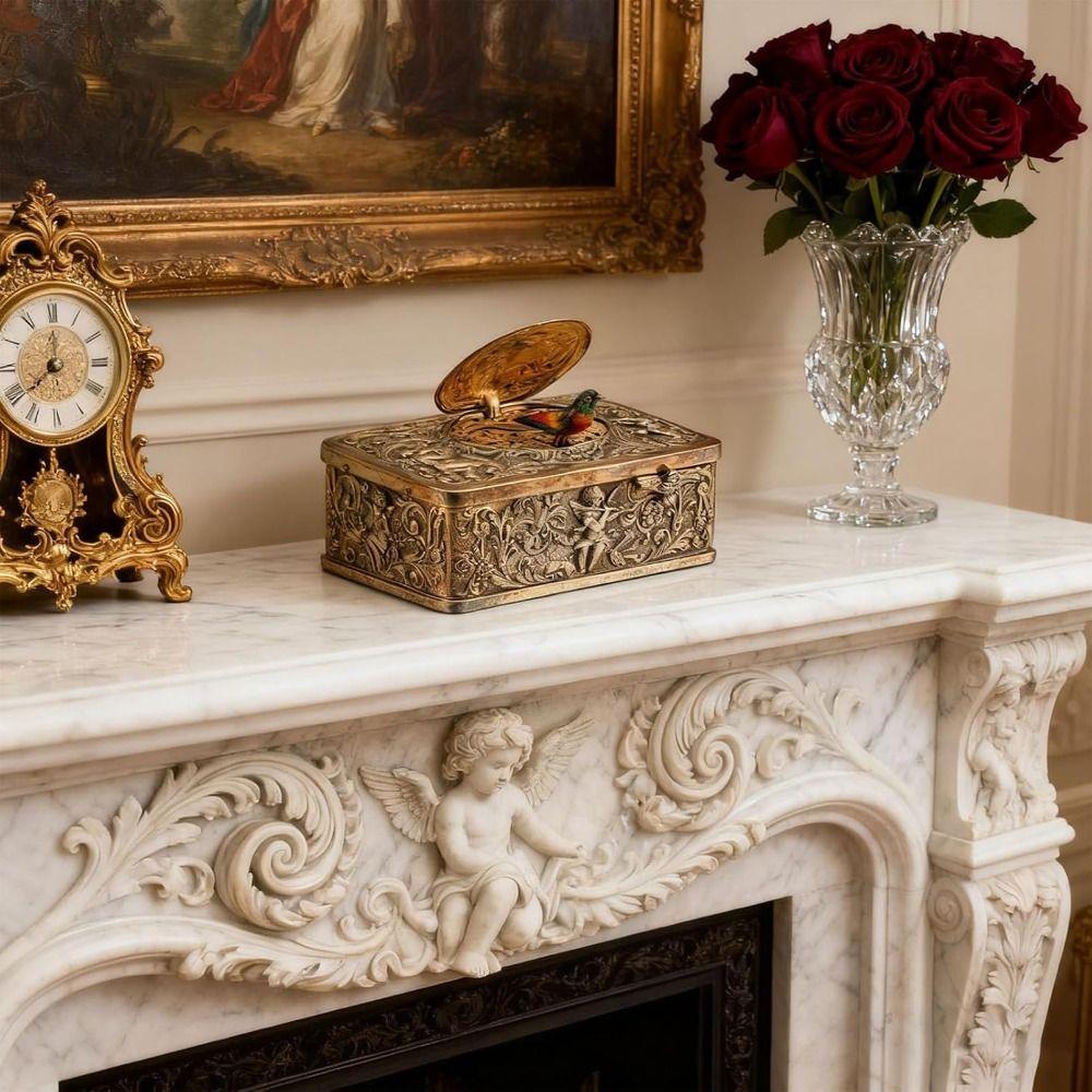 Vintage Singing Bird Music Box Elegant Mechanical Music Box Wind Up ...