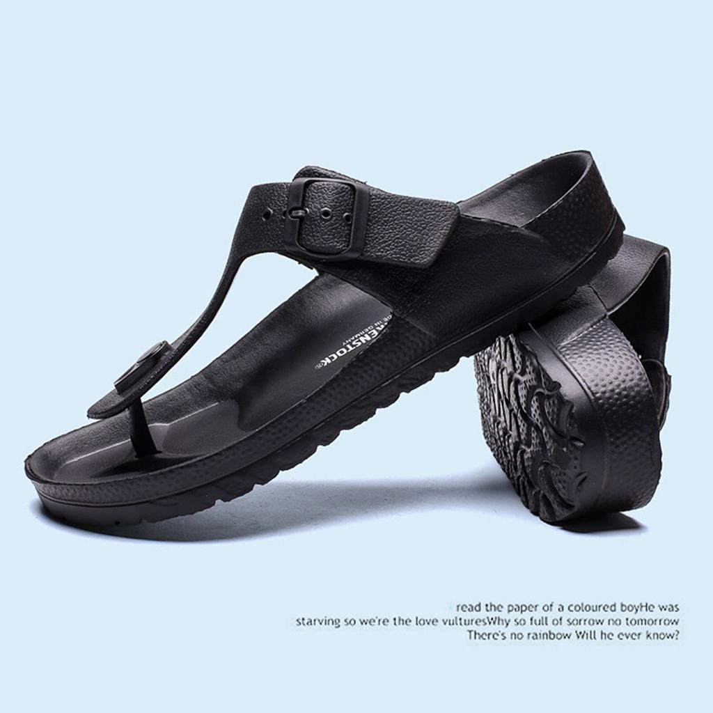 SHOW Non-slip Eva Men's Outdoor Hiking Flip Flops Summer Beach Sandals ...