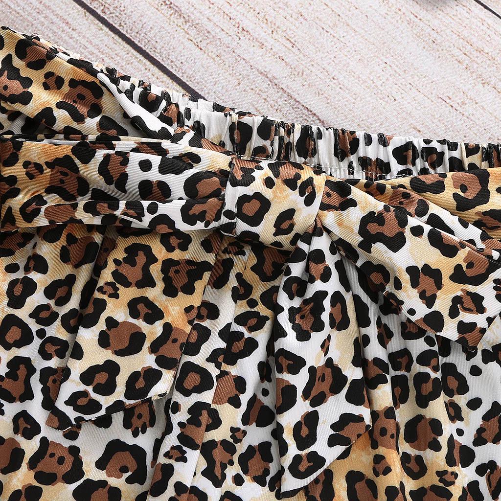 Cheap Infant Baby Girls Solid Romper Bodysuit+Leopard Print Pants+Headband Outfits Sagit | Joom