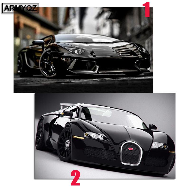 Buy ARMYQ Diamond Embroidery 3D DIY Diamond Painting Scenic Sports Car ...