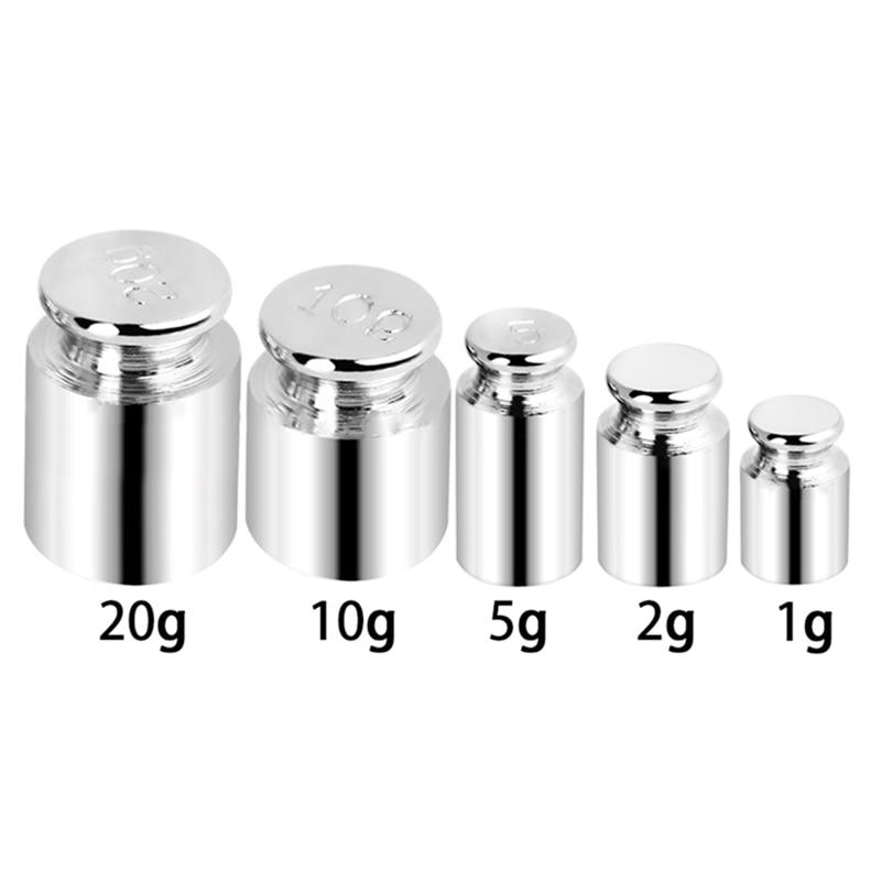 Buy 5pcs/set Precision Calibration Set Chrome Plating Scale Weights Set 1g 2g 5g 10g 20g Grams ...