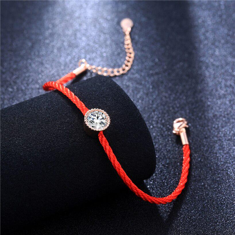 Women Men Lucky Bracelet Red Thread String Rope Charm Bangle Cuff ...
