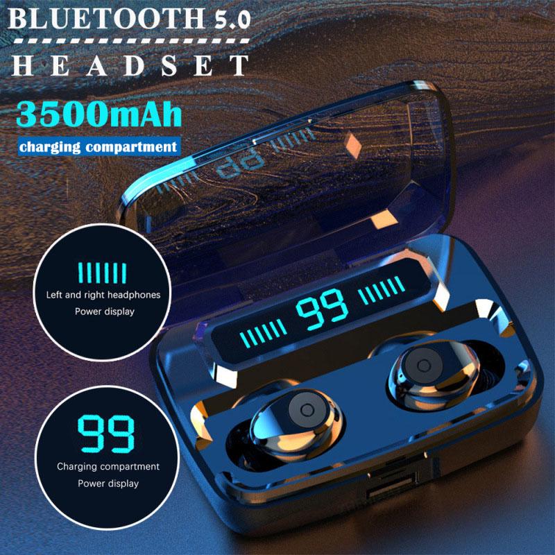 Buy TWS Bluetooth 5.0 Wireless Earbuds 5D Stereo Headphones IPX7 ...