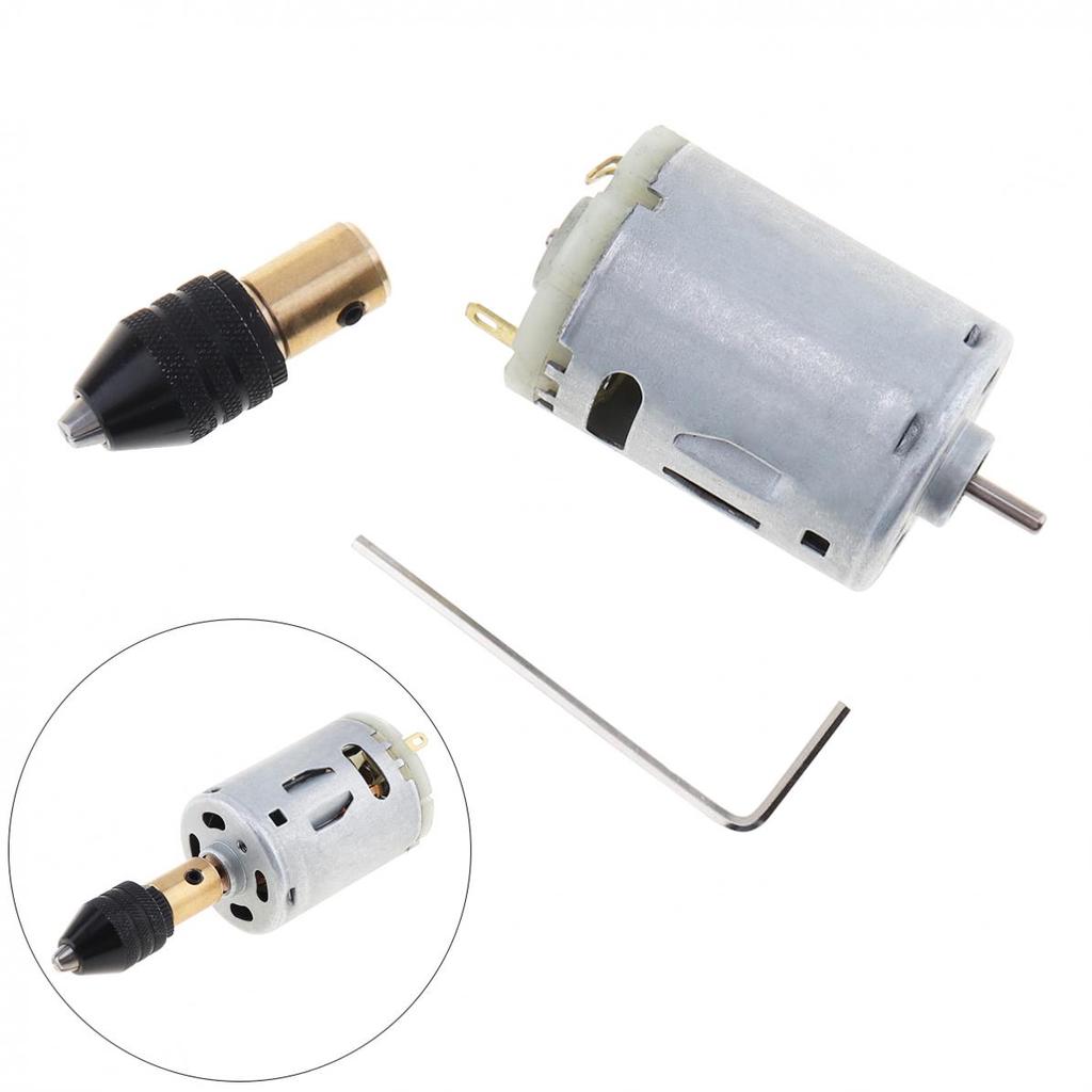 Buy DC 12-24V Mini 385 Motor Hand Drill with Wrench for PCB Wood ...