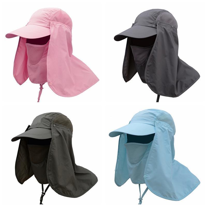 Outdoor Sun Shield Neck Face Mask Mesh Floppy Flap Hat Cap Visor ...