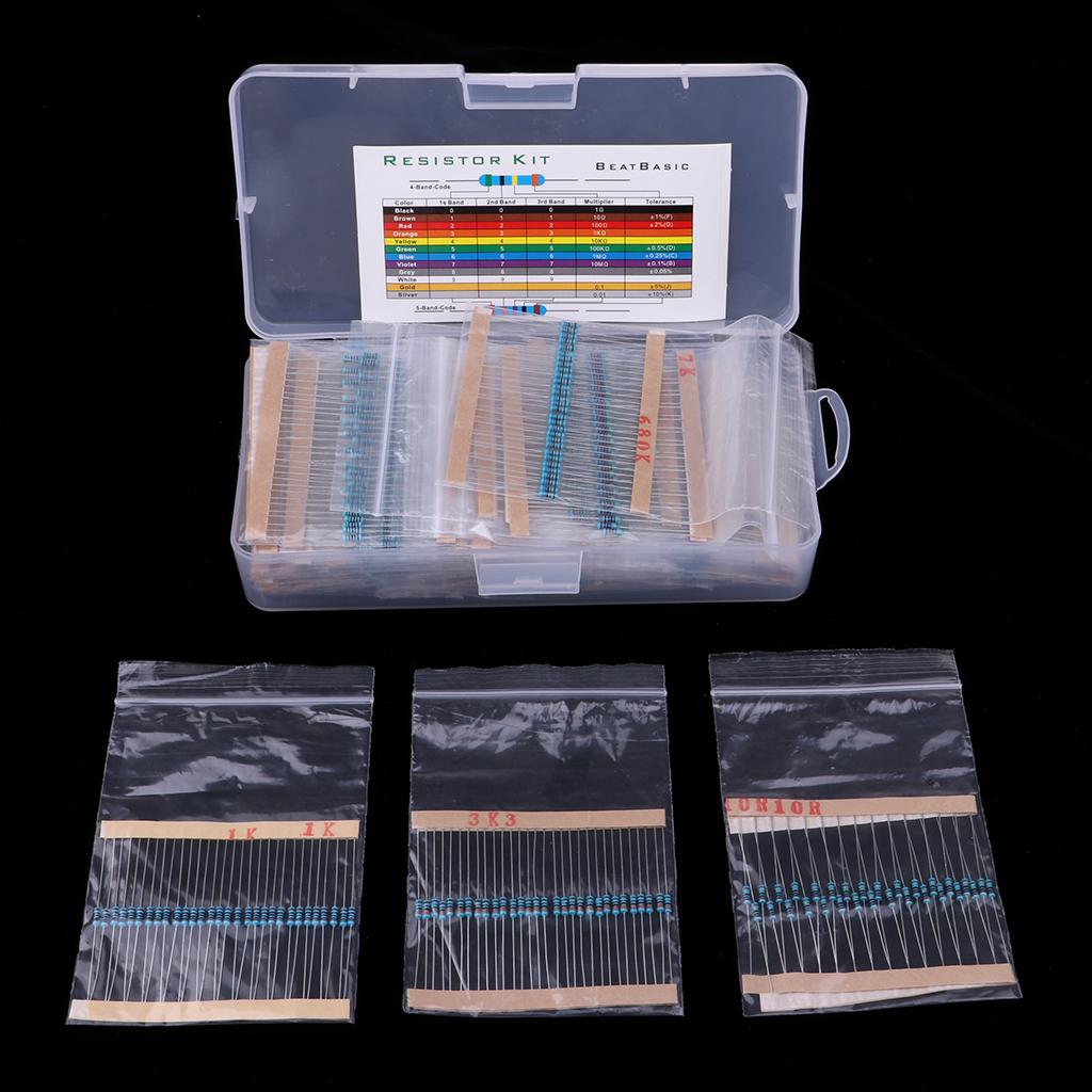 Buy 35 Values 1% Resistor Kit Assortment 0 Ohm 1M (Pack of 1140) at ...
