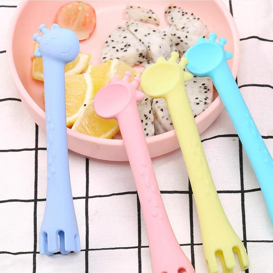 Buy Teether Silicone Baby Training Spoon BPA Free Soft Tableware ...