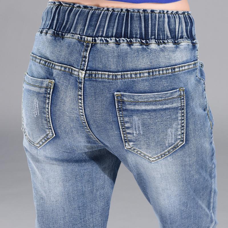 Cheap Fall Cotton Lady Jeans Big Size High Waist Fashion Long Pants ...