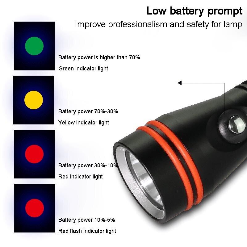 Buy ARCHON C10R Diving Flashlight Usb Charging Dive Torch 1200 Lumen ...
