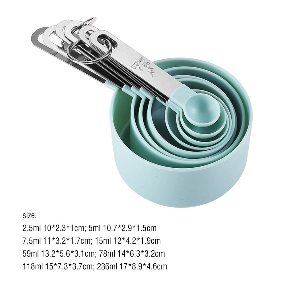 Buy 8pcs Measuring Spoon with Stainless Steel Handle Plastic Measuring ...