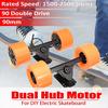 Electric Longboard Skateboard Brushless 90mm Dual Hub Motor Drive wheel ...